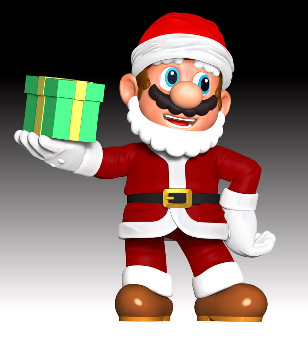 Mario Santa - Merry Christmas 3D Model by lovemodel