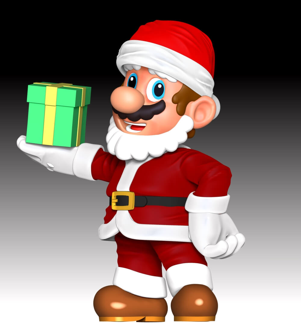 Mario Santa - Merry Christmas 3D Model by lovemodel