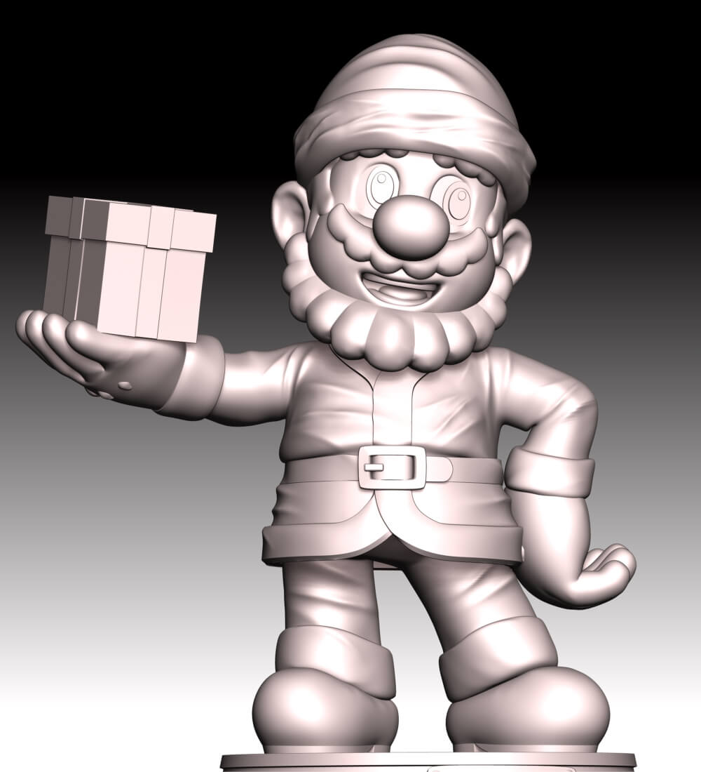 Mario Santa - Merry Christmas 3D Model by lovemodel