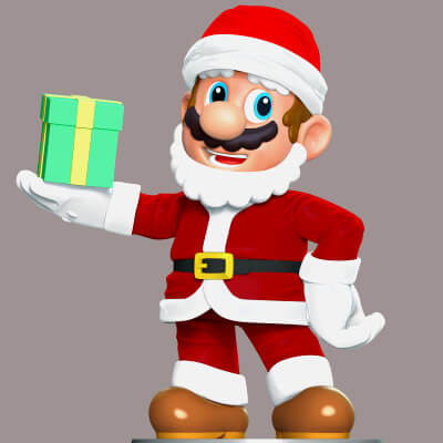 Mario Santa - Merry Christmas 3D Model by lovemodel