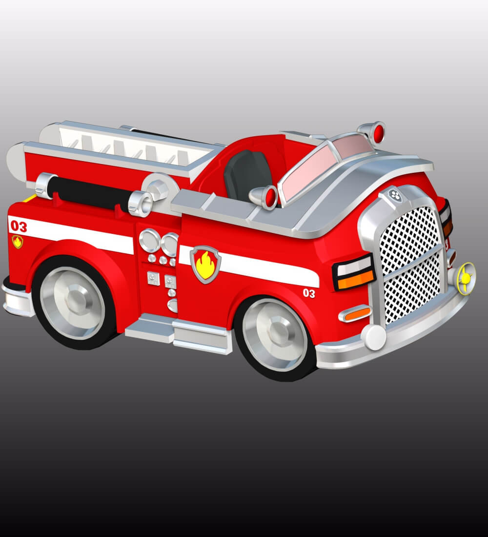 Marshall Fire Truck - Paw Patrol 3D Model by lovemodel