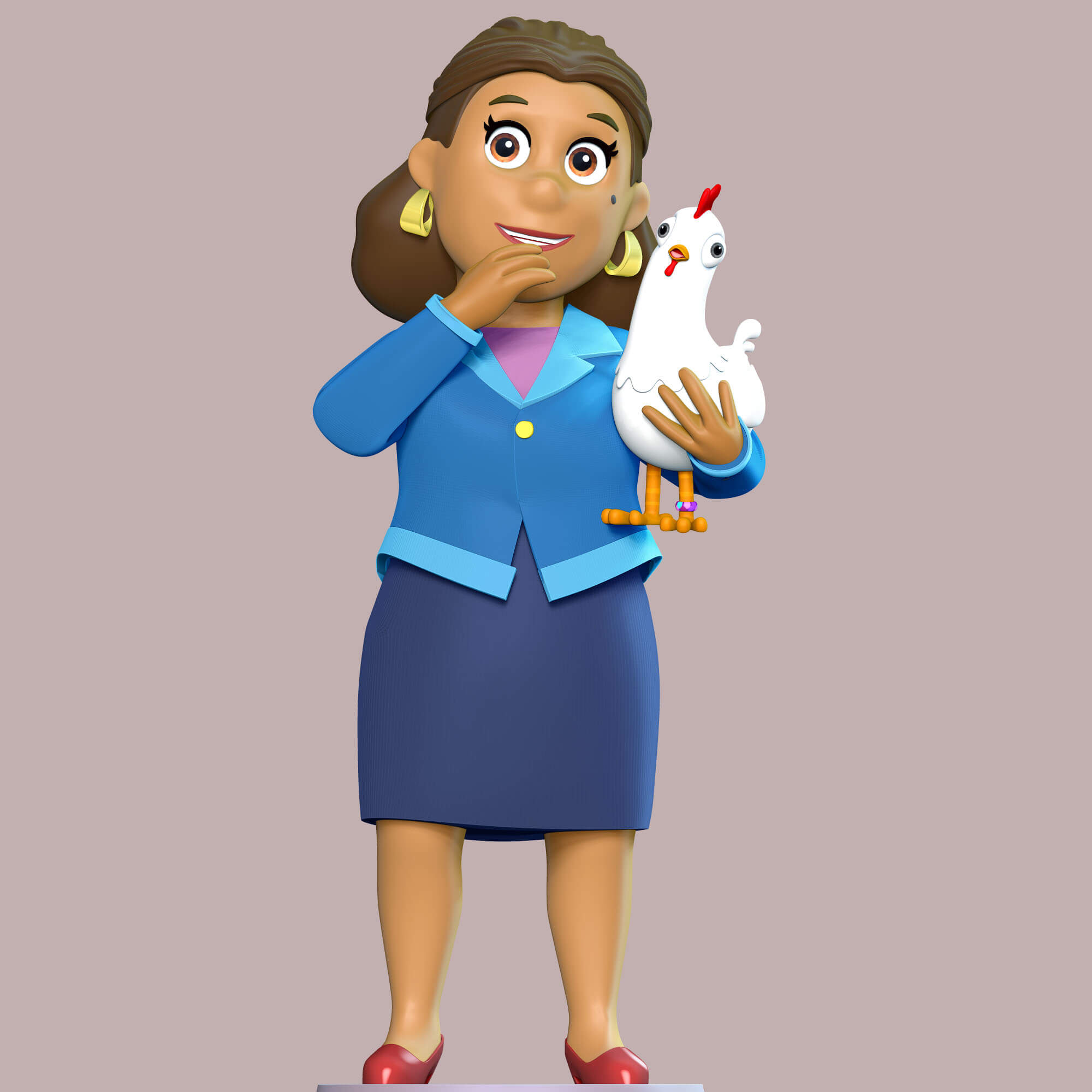 Mayor Goodway and Chickaletta - Paw Patrol 3D Model by lovemodel
