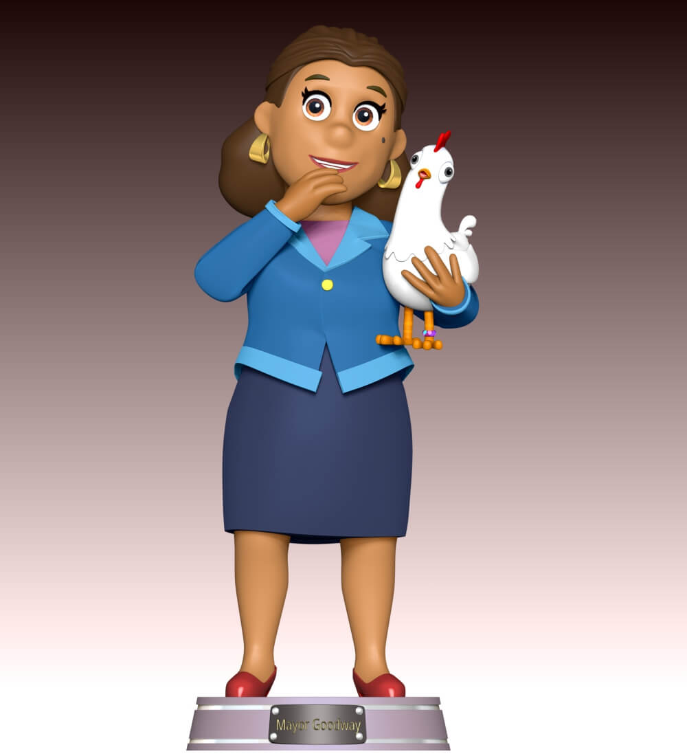 Mayor Goodway and Chickaletta - Paw Patrol 3D Model by lovemodel