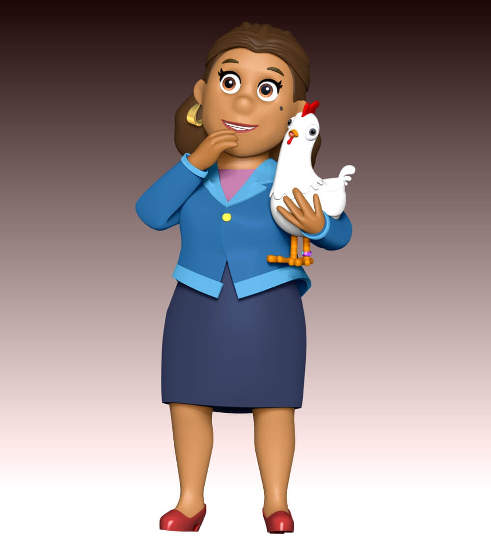 Mayor Goodway and Chickaletta - Paw Patrol 3D Model by lovemodel