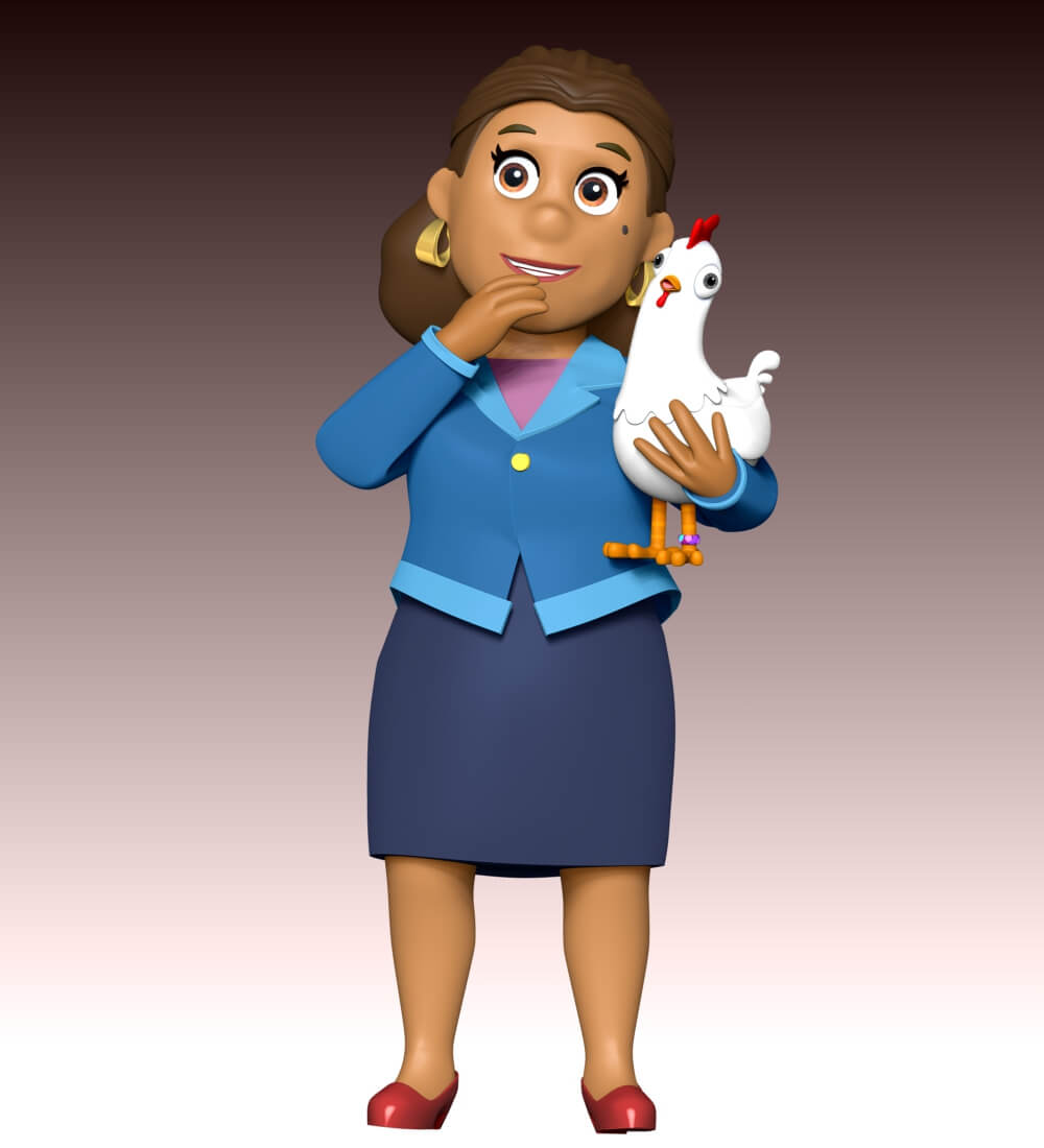 Mayor Goodway and Chickaletta - Paw Patrol 3D Model by lovemodel