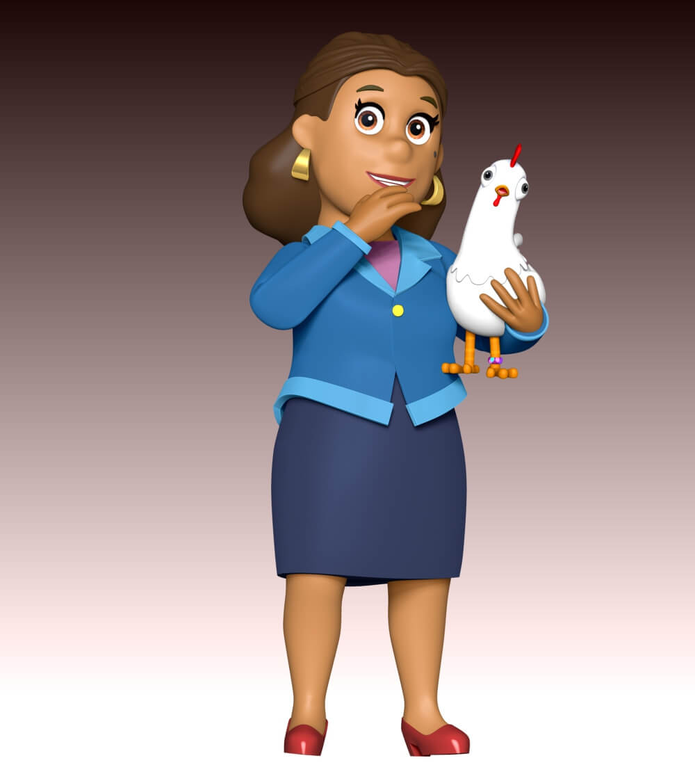 Mayor Goodway and Chickaletta - Paw Patrol 3D Model by lovemodel