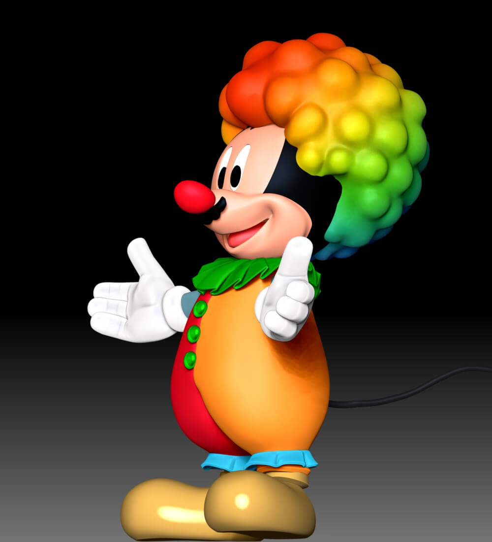 Mickey Mouse Clown - 3D Model by lovemodel