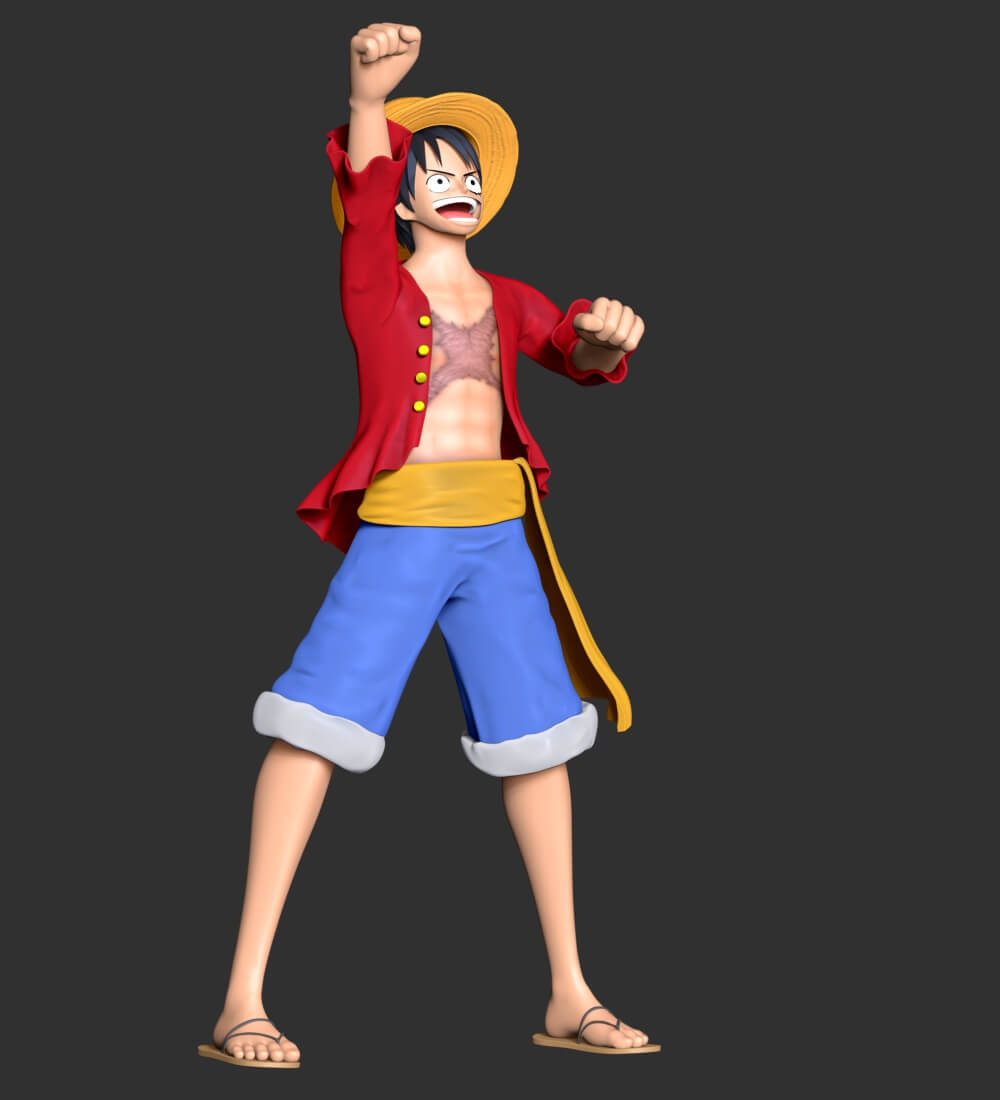 Monkey D. Luffy - One Piece 3D Model by lovemodel