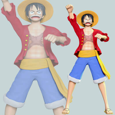 Monkey D. Luffy - One Piece 3D Model by lovemodel