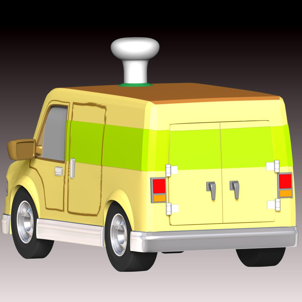 Mr Porter Delivery Van - Paw Patrol 3D Model by lovemodel