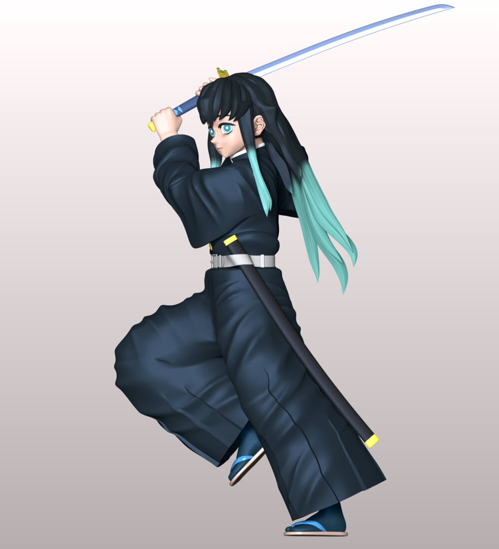 Muichiro Tokito - Demon Slayer 3D Model by lovemodel