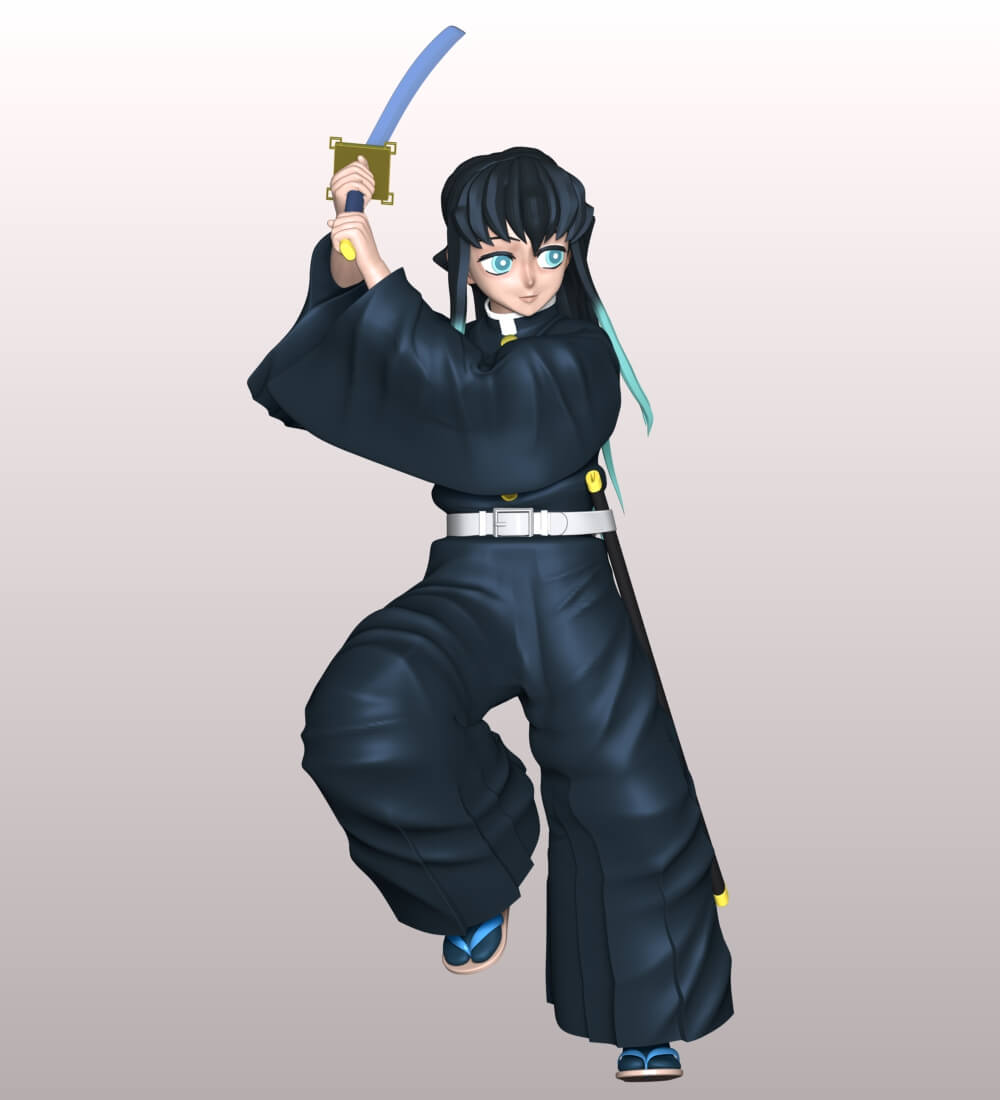 Muichiro Tokito - Demon Slayer 3D Model by lovemodel