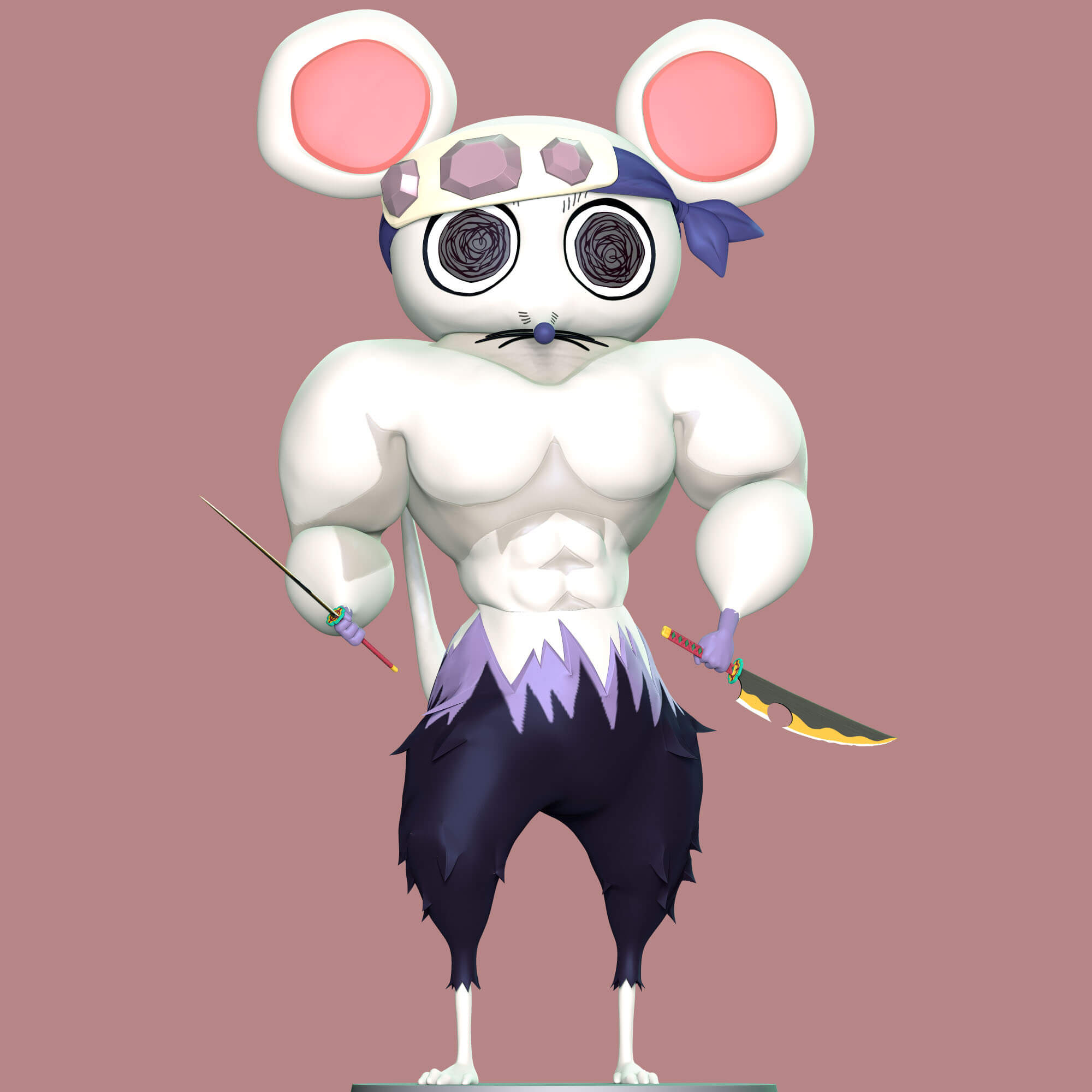 Ninju Muscle Mice - Demon Slayer 3D Model by lovemodel