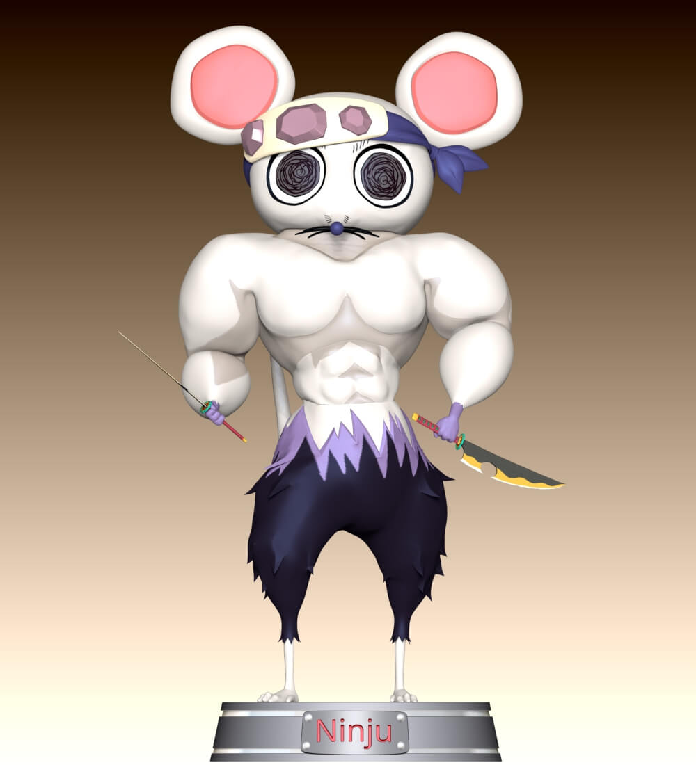 Ninju Muscle Mice - Demon Slayer 3D Model by lovemodel