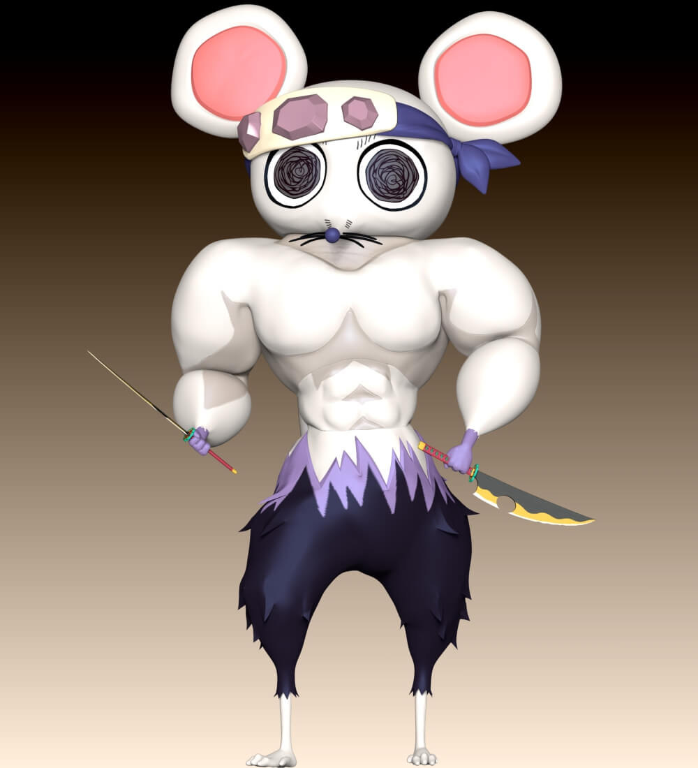 Ninju Muscle Mice - Demon Slayer 3D Model by lovemodel