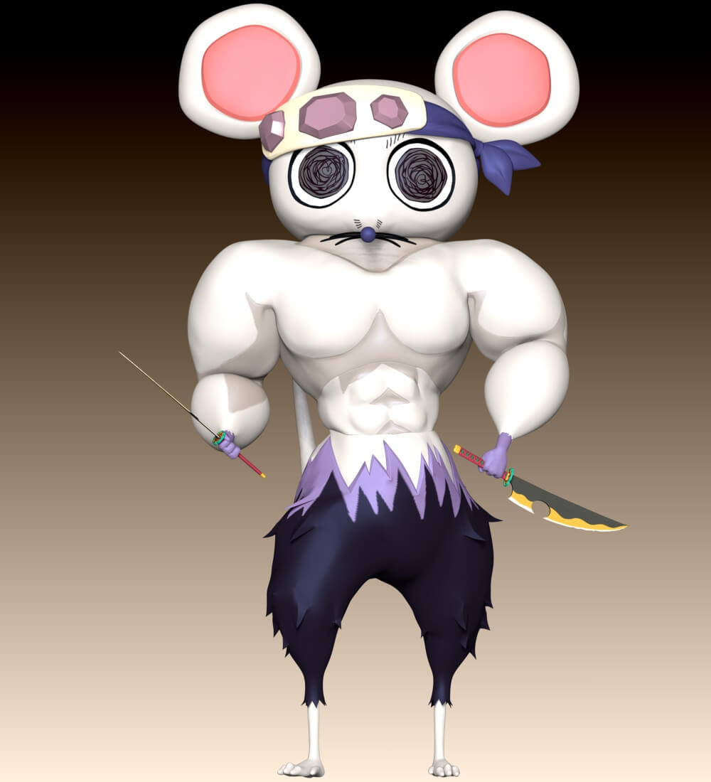 Ninju Muscle Mice - Demon Slayer 3D Model by lovemodel