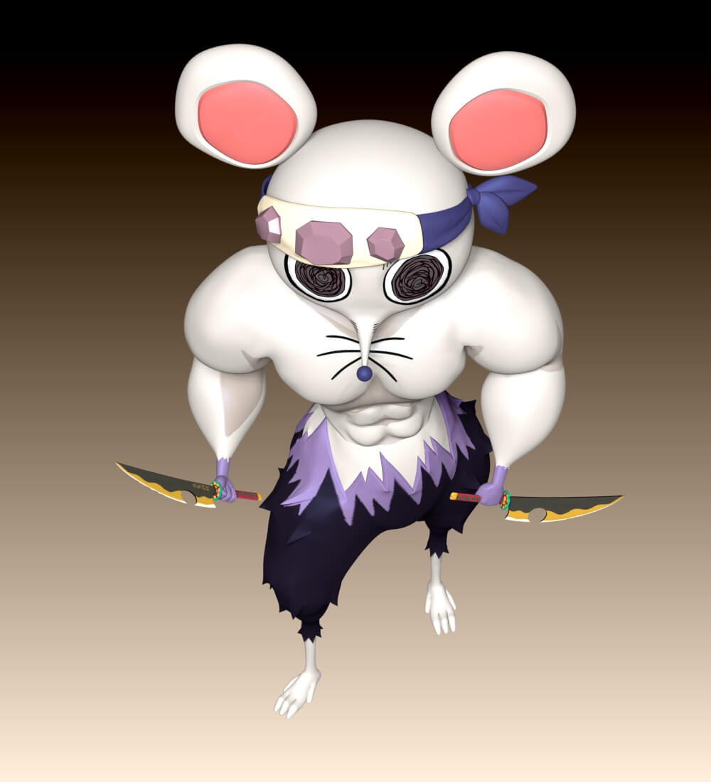 Ninju Muscle Mice - Demon Slayer 3D Model by lovemodel