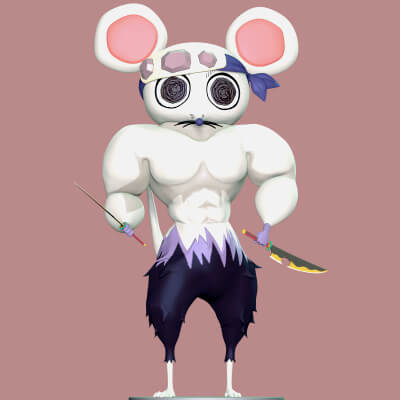 Ninju Muscle Mice - Demon Slayer 3D Model by lovemodel