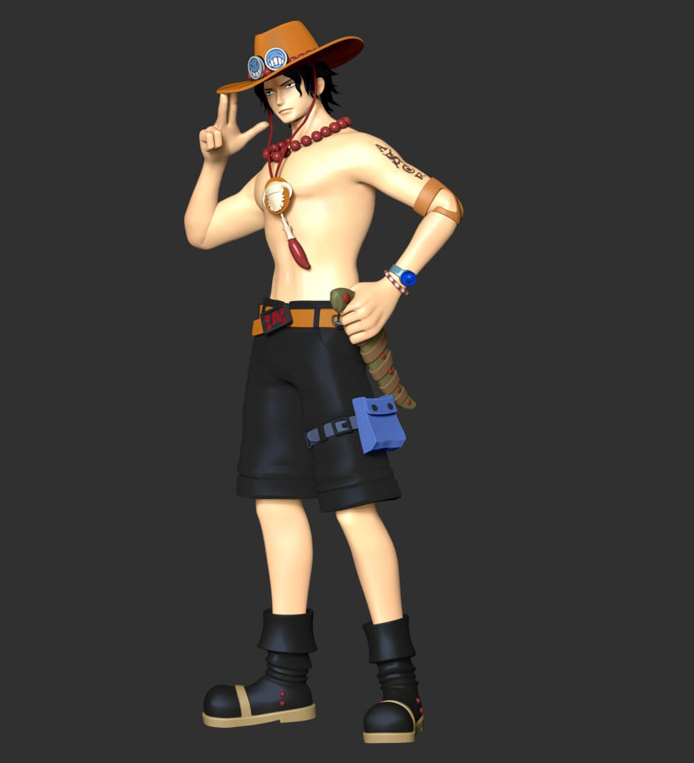 One Piece - Ace 3D Model by lovemodel