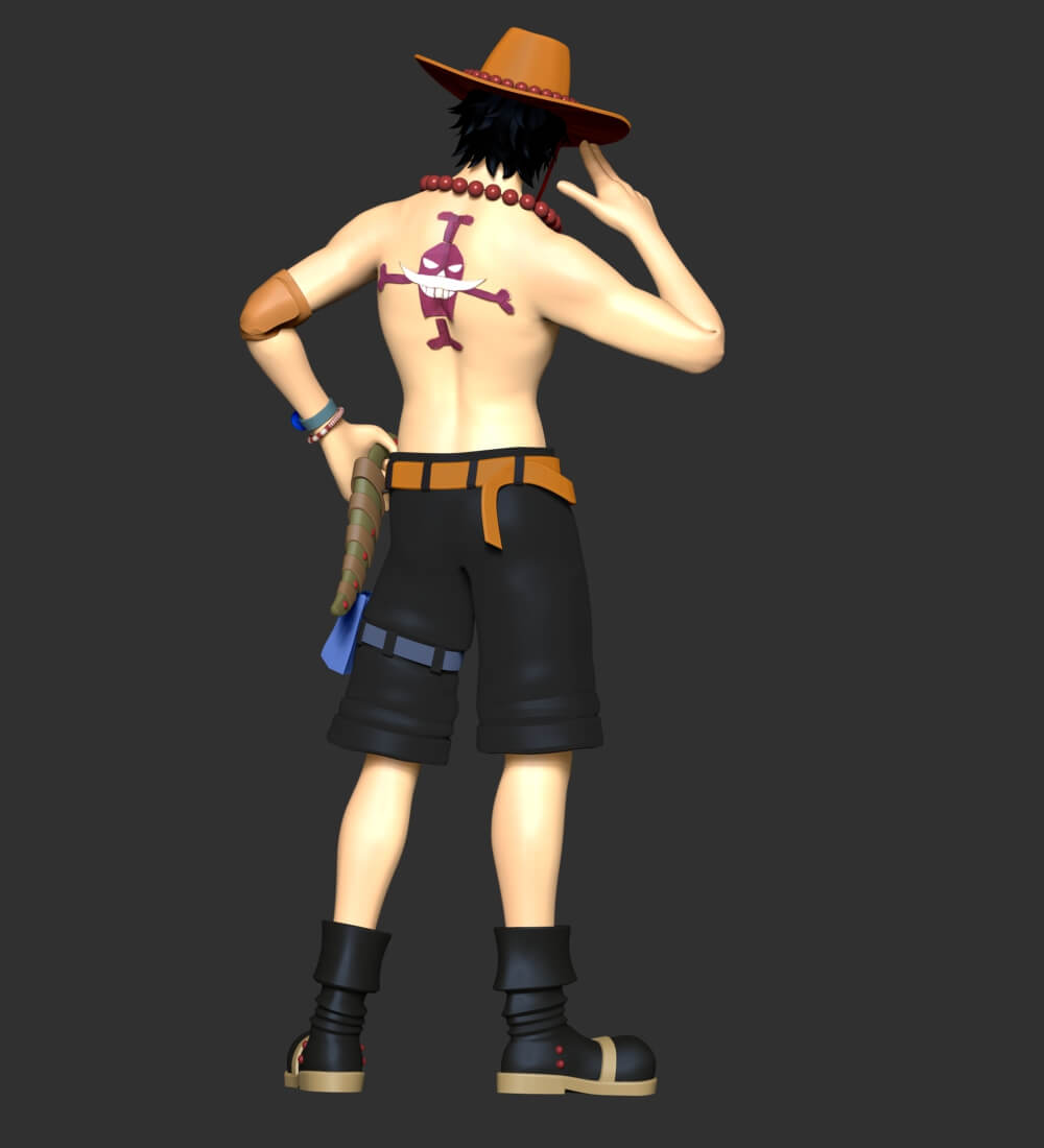One Piece - Ace 3D Model by lovemodel