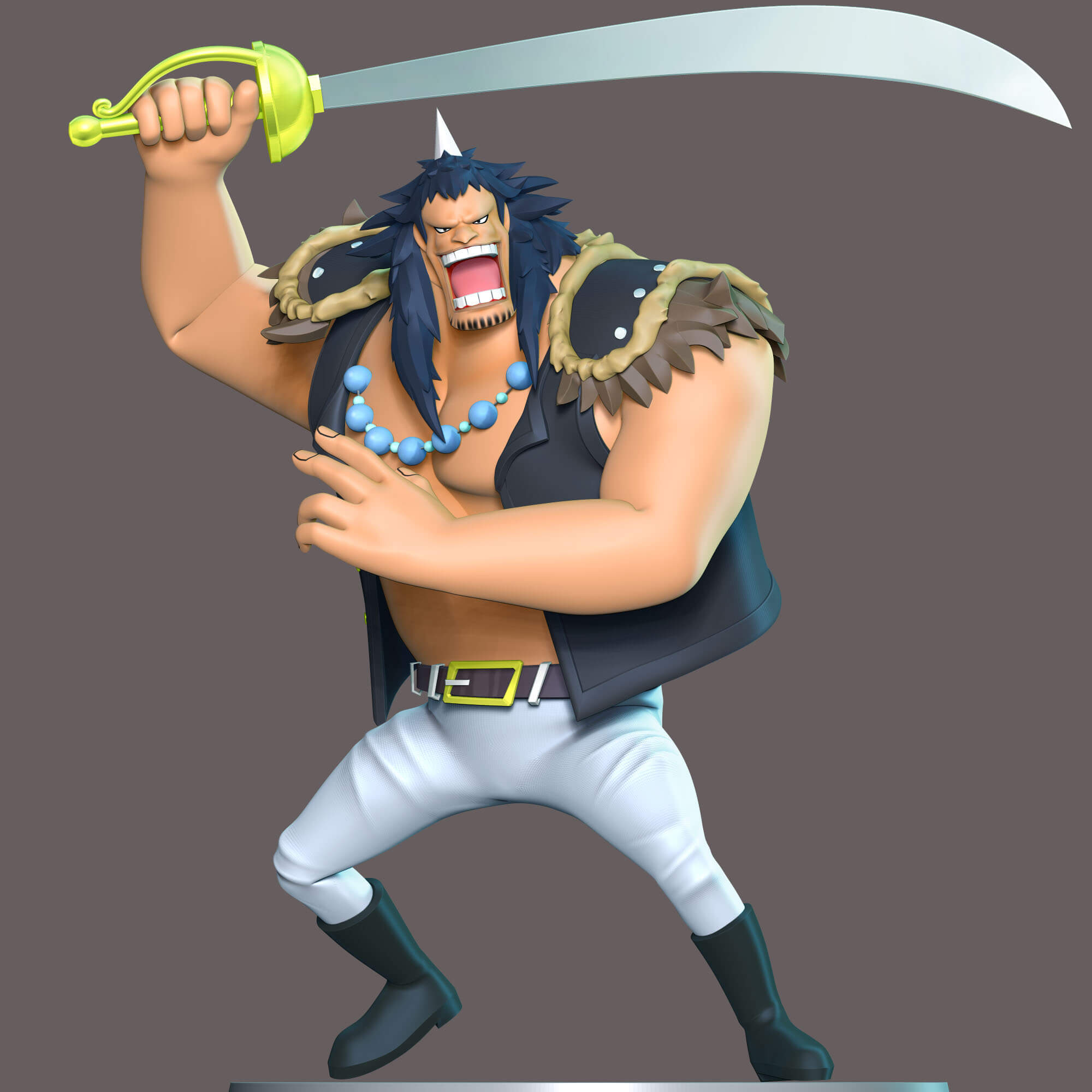 One Piece - Beast Pirate 3 3D Print Model by lovemodel