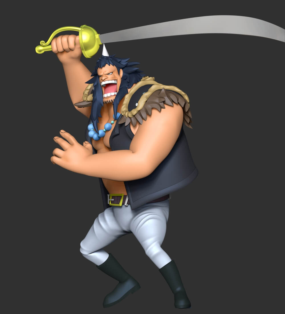 One Piece - Beast Pirate 3 3D Print Model by lovemodel