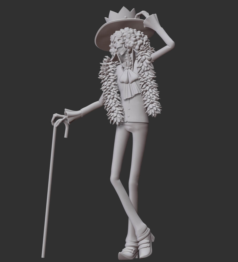 One Piece - Brook 3D Print Model by lovemodel