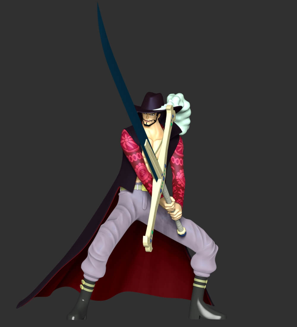 One Piece - Dracule Mihawk 3D Model by lovemodel