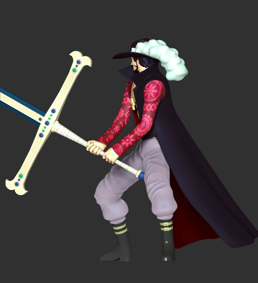 One Piece - Dracule Mihawk 3D Model by lovemodel