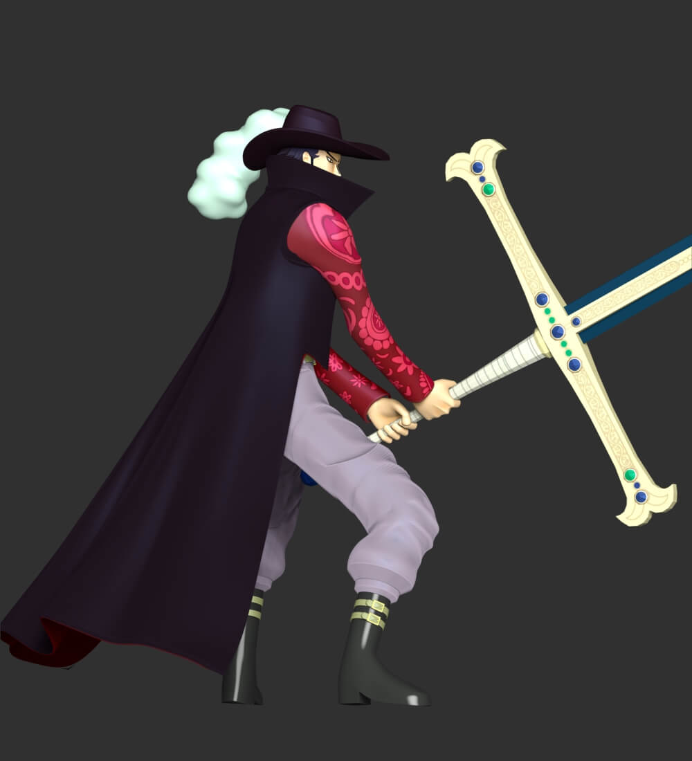 One Piece - Dracule Mihawk 3D Model by lovemodel