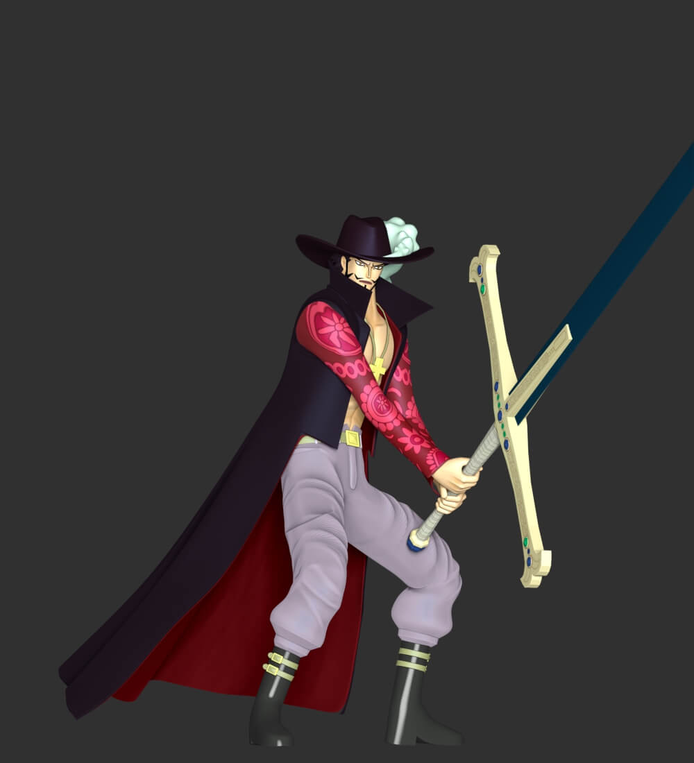 One Piece - Dracule Mihawk 3D Model by lovemodel