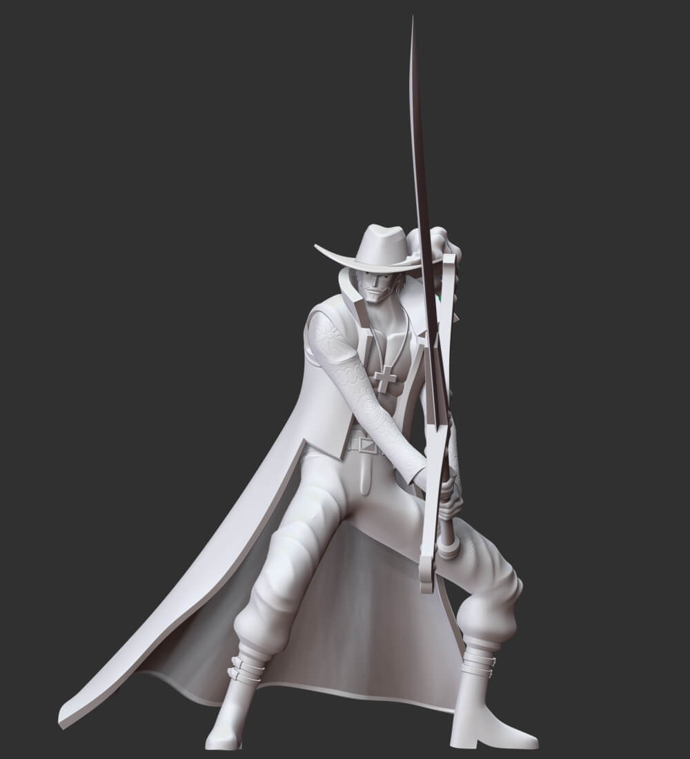 One Piece - Dracule Mihawk 3D Model by lovemodel