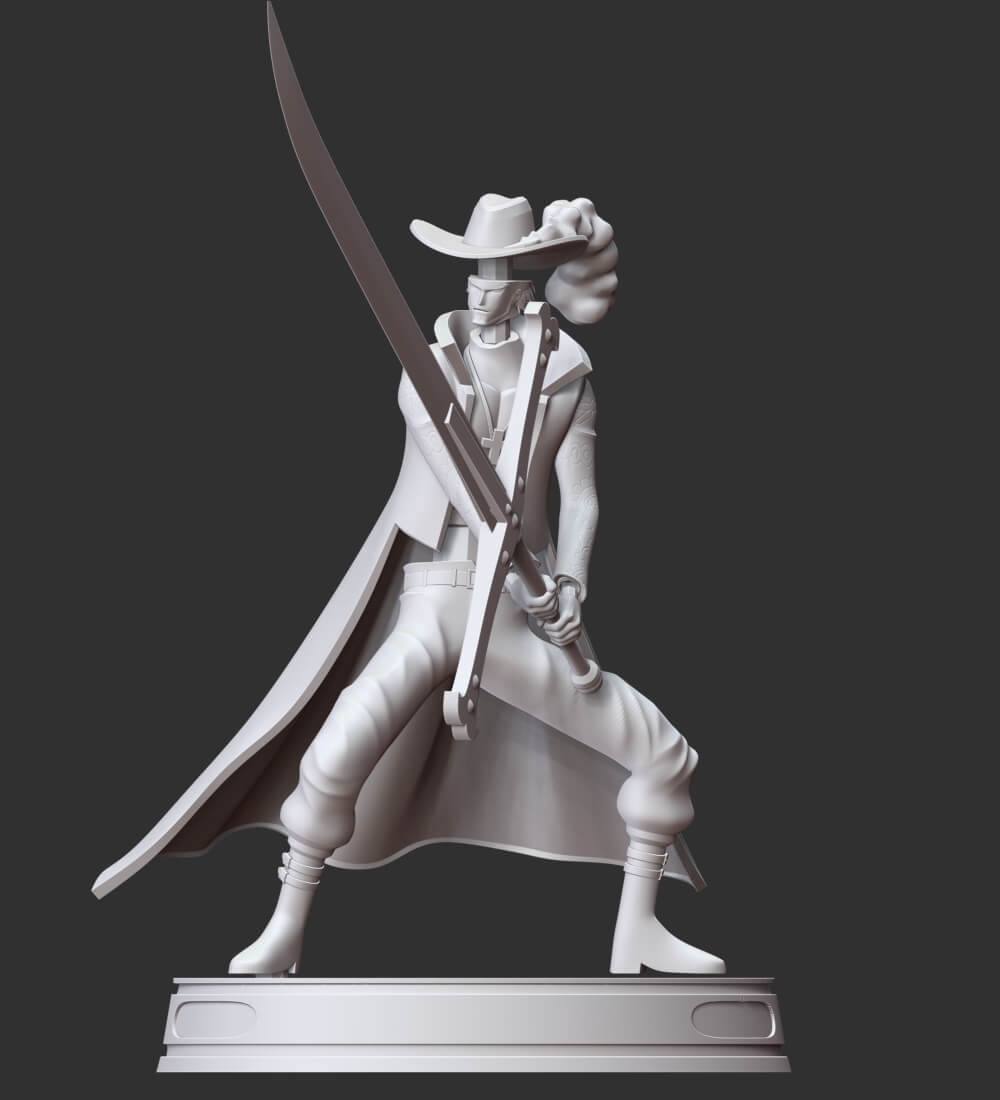 One Piece - Dracule Mihawk 3D Model by lovemodel