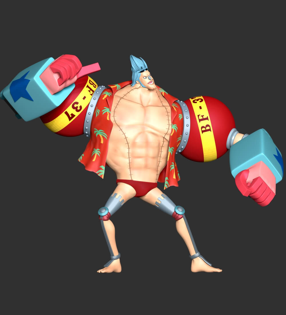 One Piece - Franky 3D Print Model by lovemodel