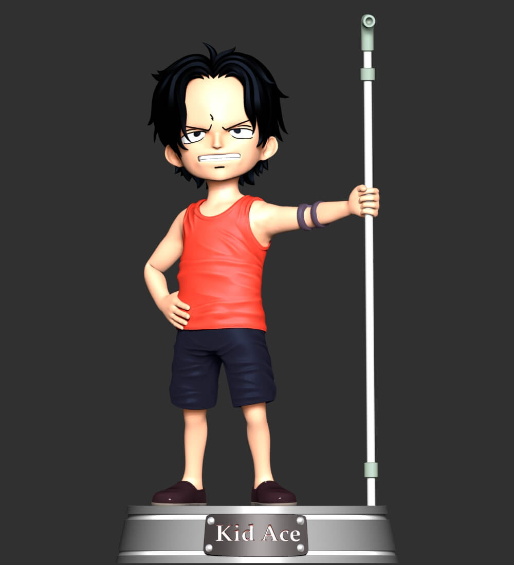 One Piece - Kid Ace 3D Model by lovemodel