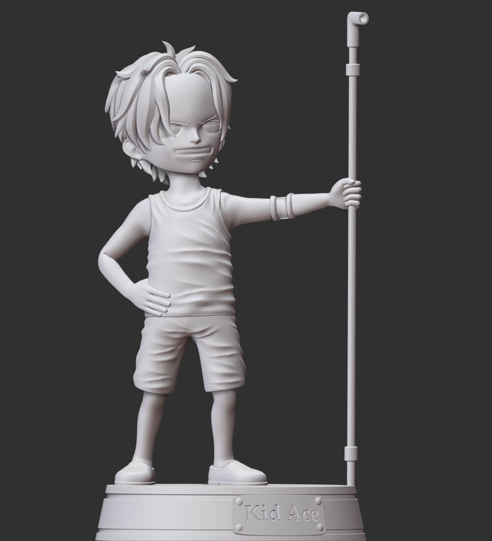 One Piece - Kid Ace 3D Model by lovemodel