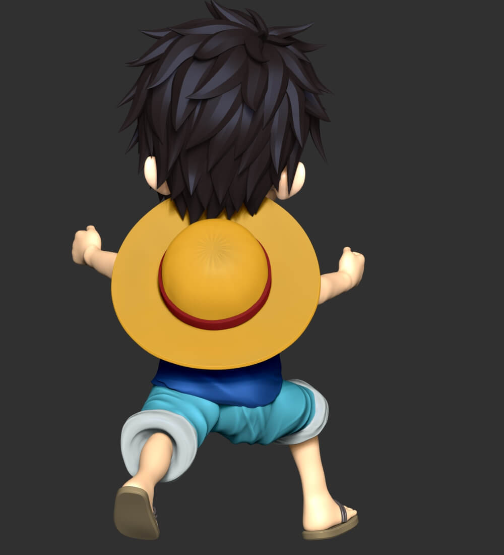 One Piece - Kid Luffy 3D Model by lovemodel