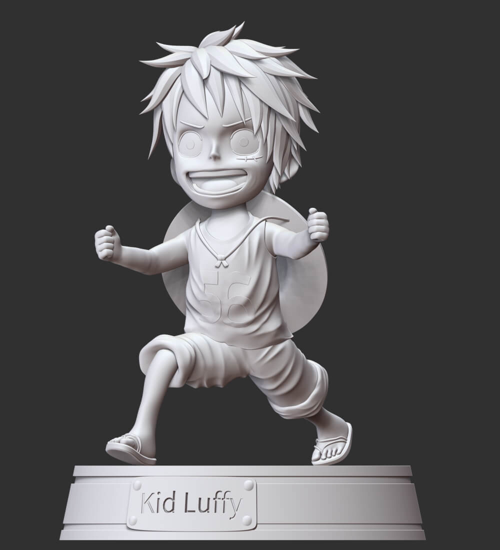 One Piece - Kid Luffy 3D Model by lovemodel