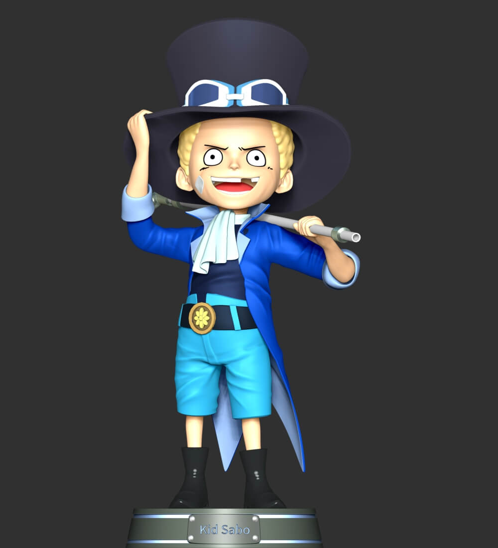 One Piece - Kid Sabo 3D Print Model by lovemodel