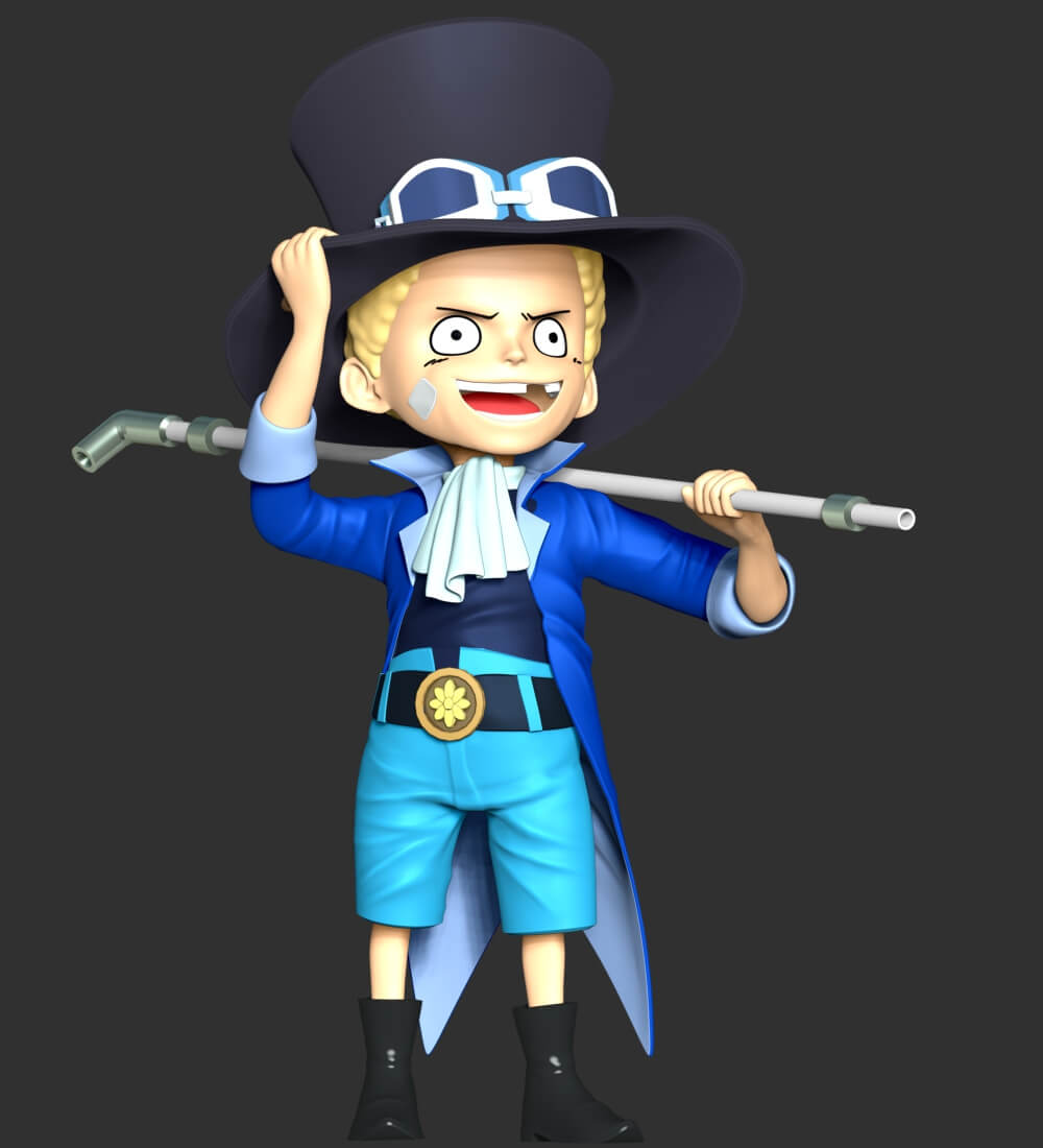 One Piece - Kid Sabo 3D Model by lovemodel