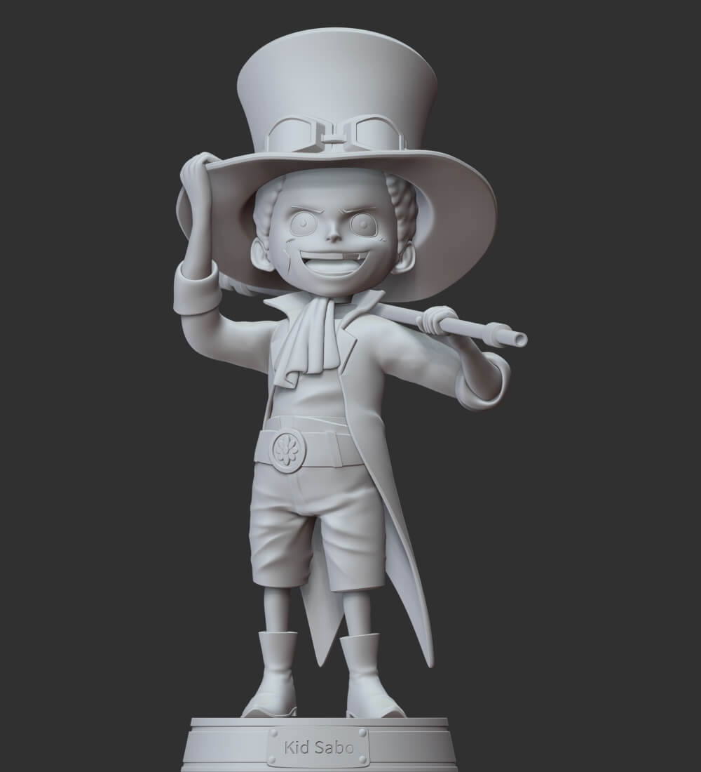 One Piece - Kid Sabo 3D Print Model by lovemodel