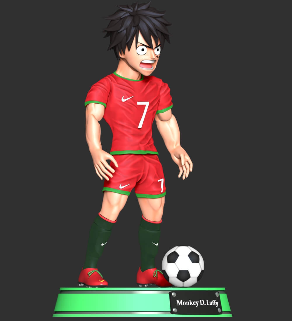 One Piece - Luffy Cosplay Ronaldo 3D Model by lovemodel