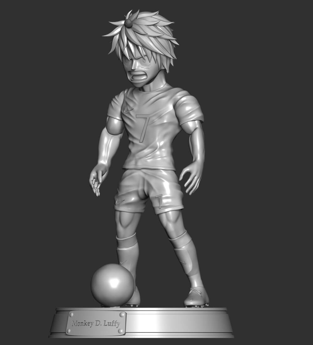 One Piece - Luffy Cosplay Ronaldo 3D Model by lovemodel