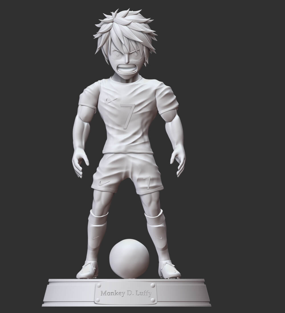 One Piece - Luffy Cosplay Ronaldo 3D Model by lovemodel