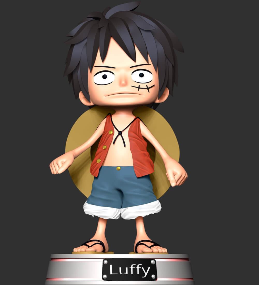 One Piece - Luffy Young Free 3D Model by lovemodel