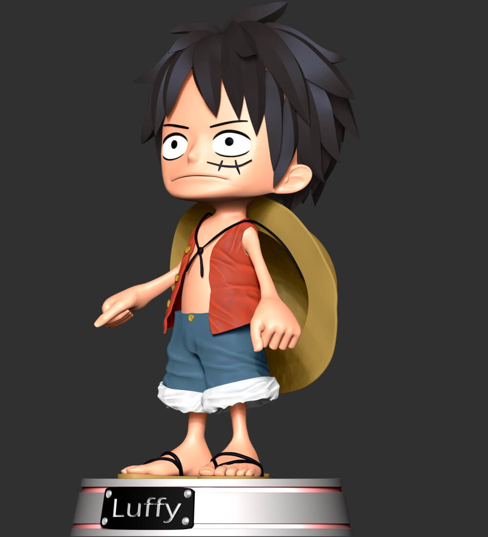 One Piece - Luffy Young Free 3D Model by lovemodel