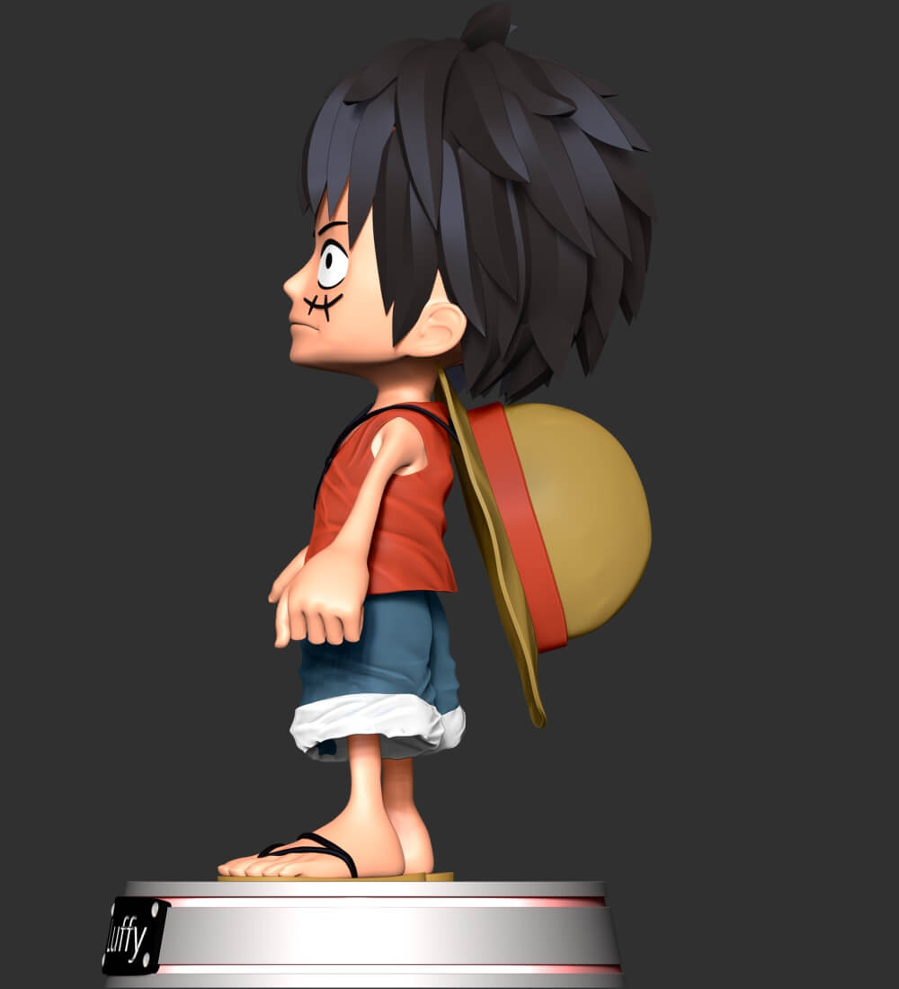 One Piece - Luffy Young Free 3D Model by lovemodel