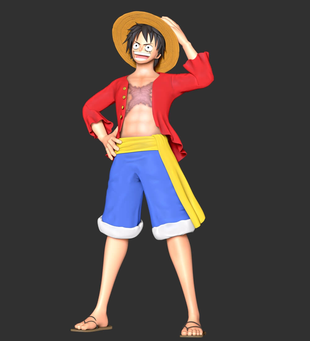 One Piece - Monkey D. Luffy 3D Model by lovemodel