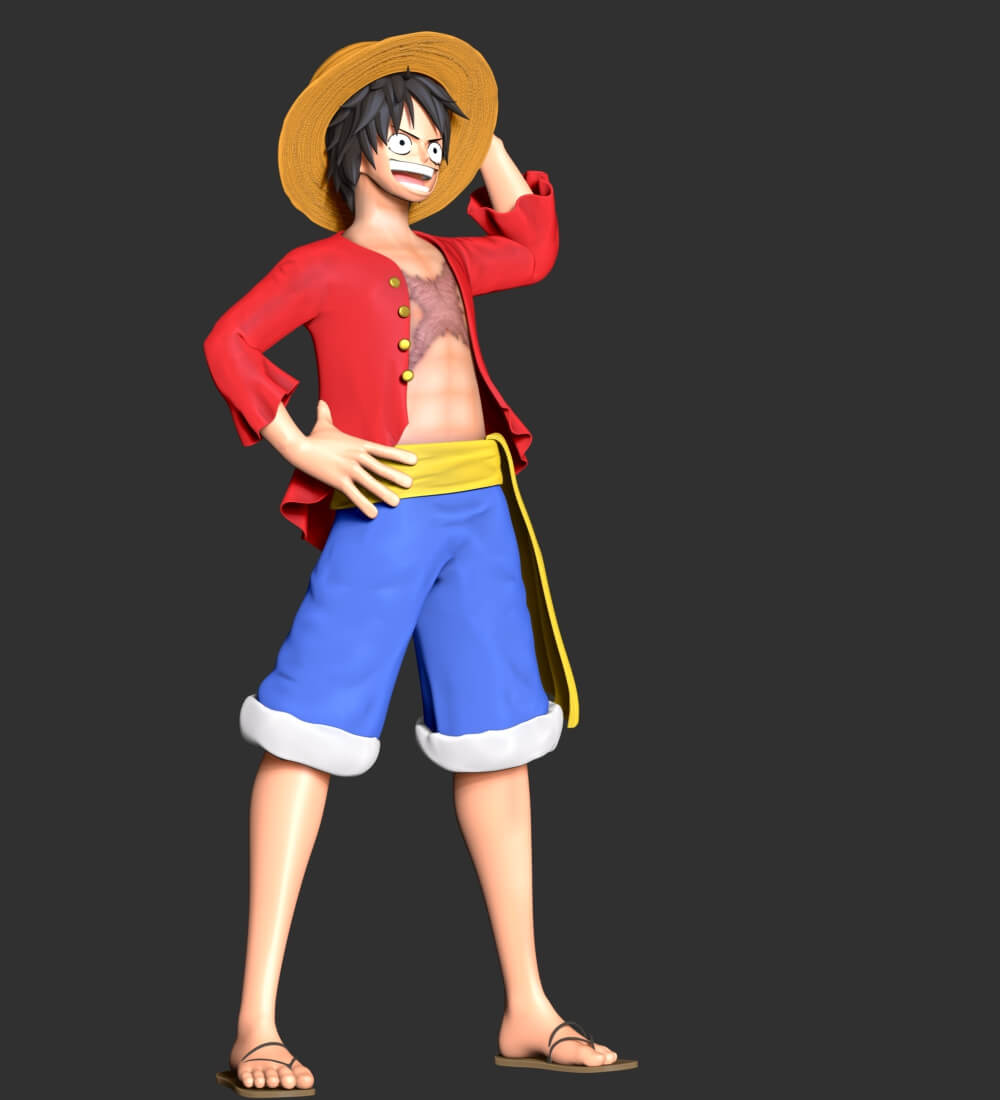 One Piece - Monkey D. Luffy 3D Model by lovemodel