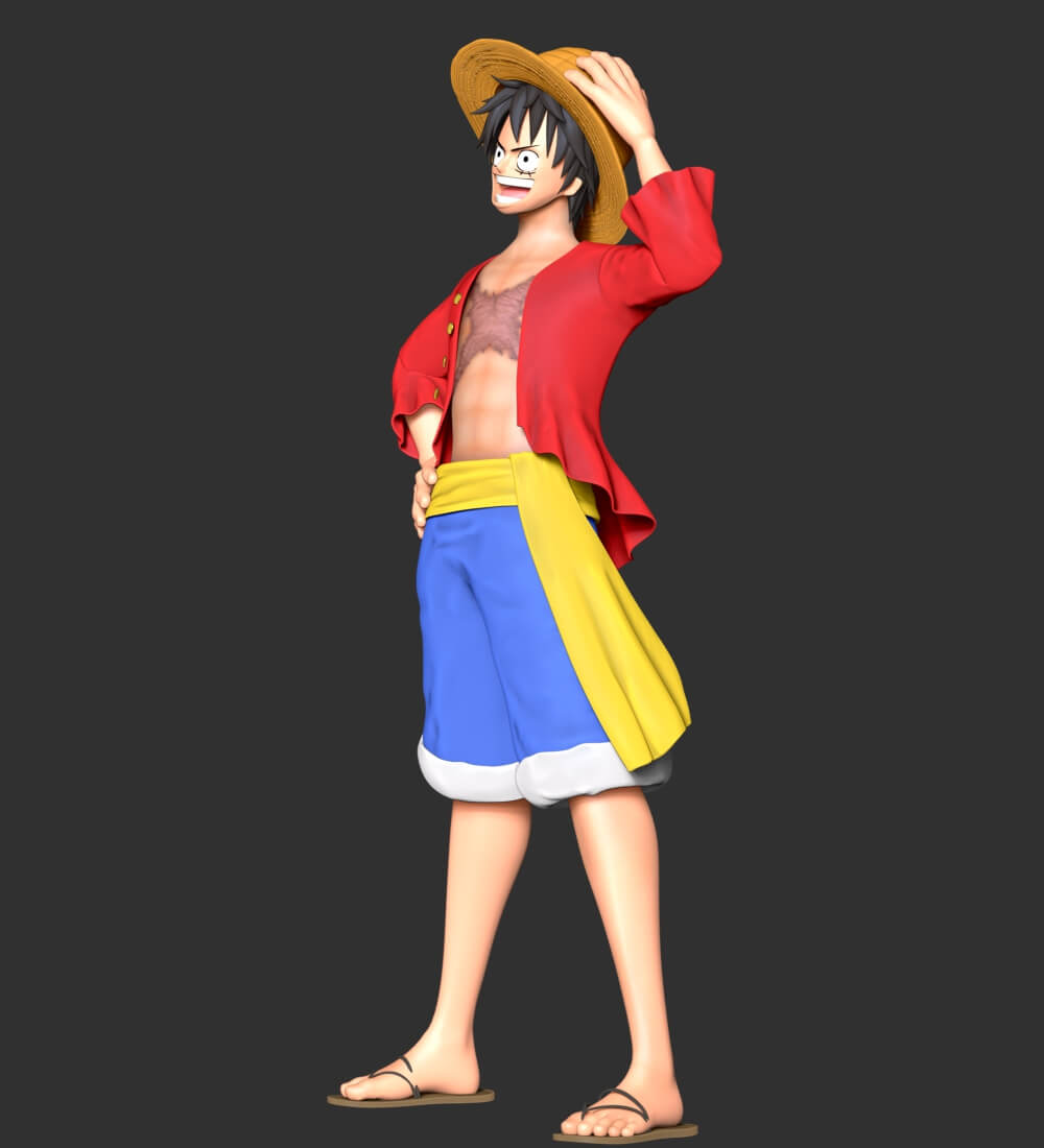 One Piece - Monkey D. Luffy 3D Model by lovemodel